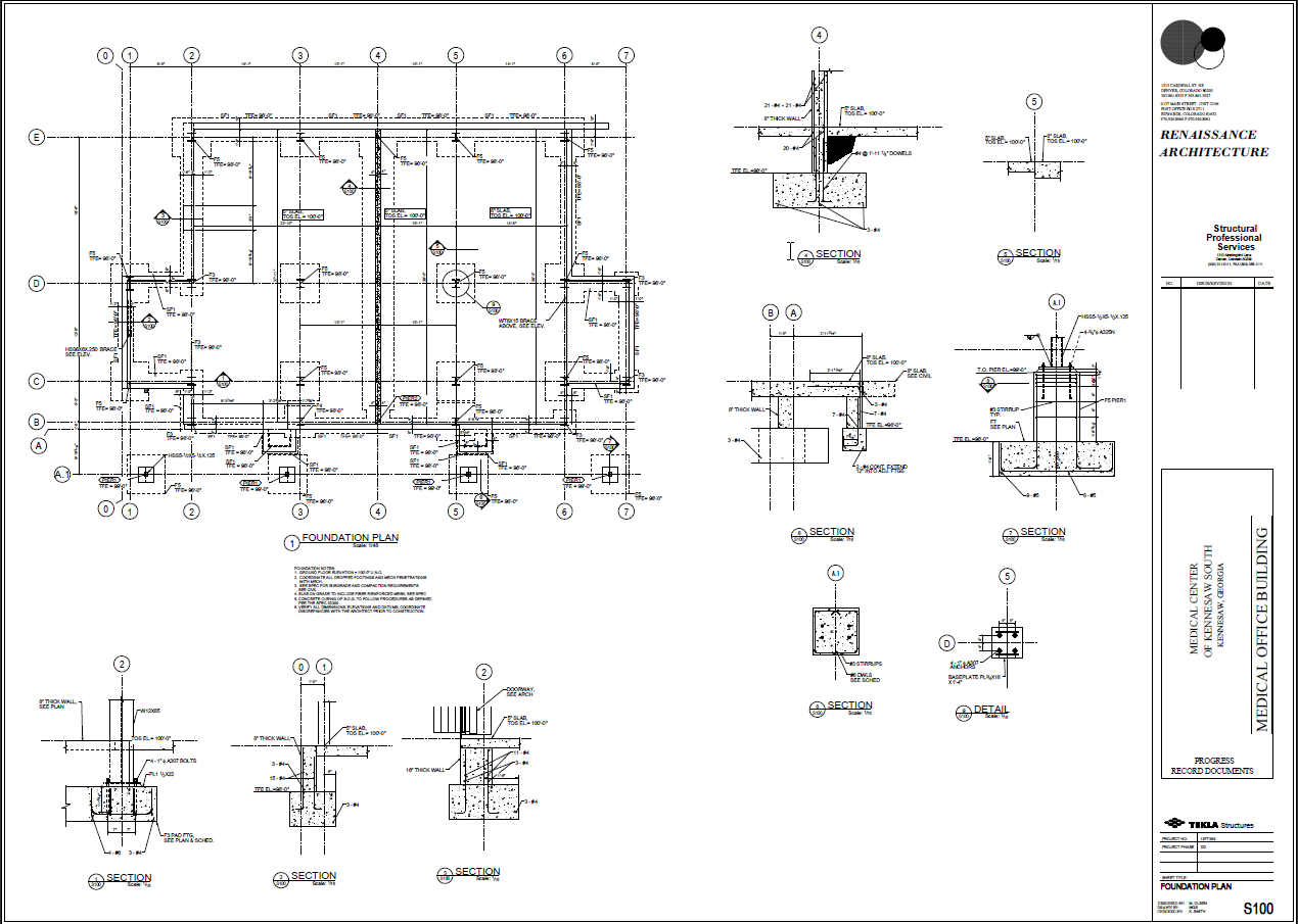 Beispiel: Fundamentplan | Tekla User Assistance