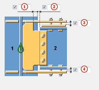 Lasche geschraubt Typ 13 (134) | Tekla User Assistance