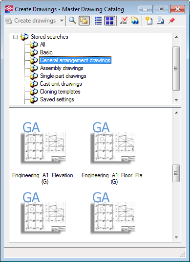 Manage Master Drawing Catalog folders | Tekla User Assistance