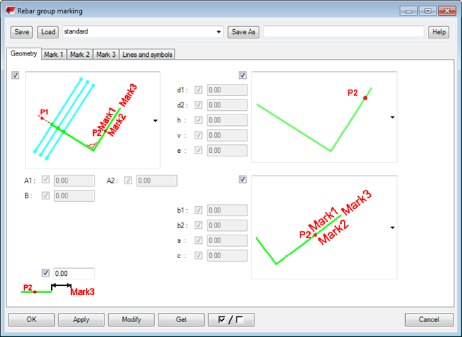 Add reinforcement marks with Rebar group marking application | Tekla ...