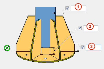 Circular base plates (1052): Picture tab | Tekla User Assistance