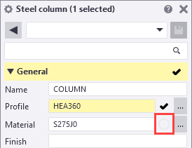 Create model objects and modify model object properties by using property pane | Tekla User ...