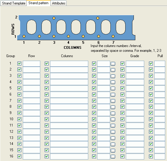 Strand pattern | Tekla User Assistance