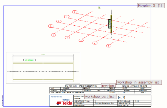 Edit the table layout directly on a drawing | Tekla User Assistance