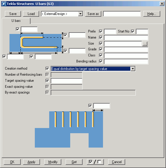 U bars | Tekla User Assistance