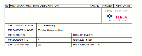 Modify drawing table layouts through Layout dialog box | Tekla User Assistance