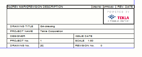 Modify drawing table layouts through Layout dialog box | Tekla User Assistance
