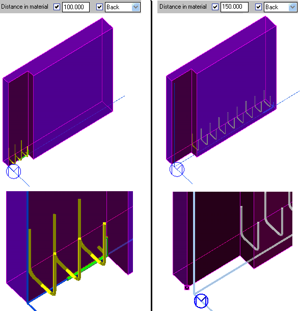 Border rebar for single edge (93) | Trimble User Assistance