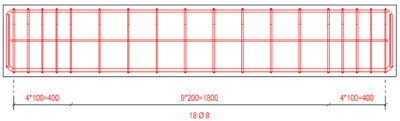 Dimension rebars with Rebar group dimensioning application | Tekla User Assistance