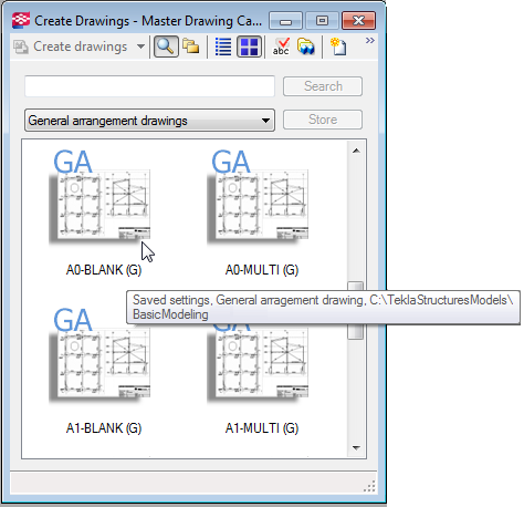 Create drawings in Master Drawing Catalog | Tekla User Assistance