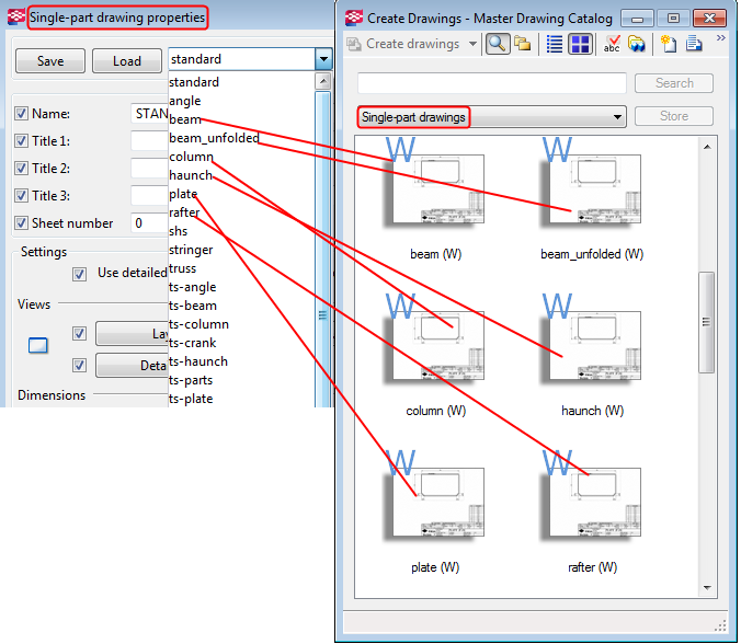 Master drawing types | Tekla User Assistance