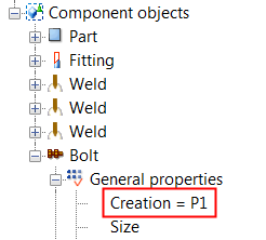 Example of a variable formula: Create new component objects | Tekla User Assistance