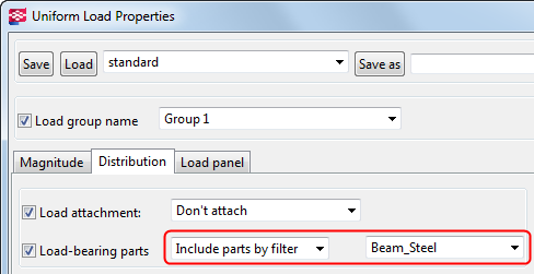 Apply loads to parts | Tekla User Assistance