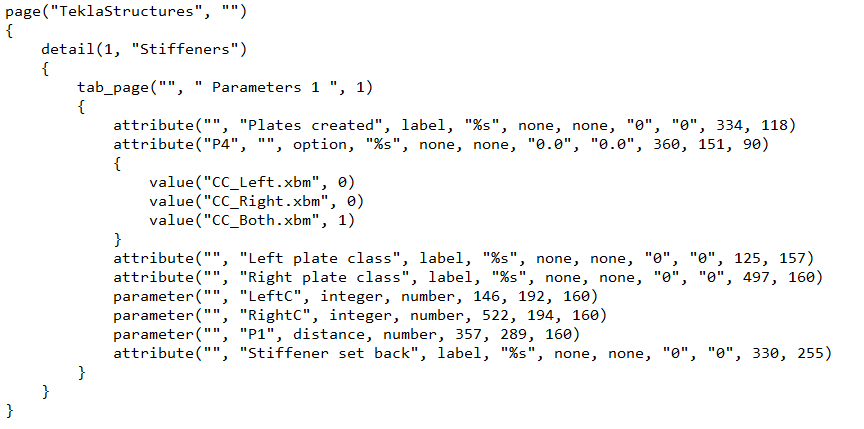 Example: Arrange text boxes and labels in a custom component dialog box | Tekla User Assistance