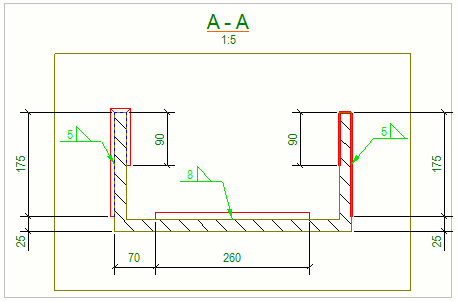 Welds in drawings | Tekla User Assistance