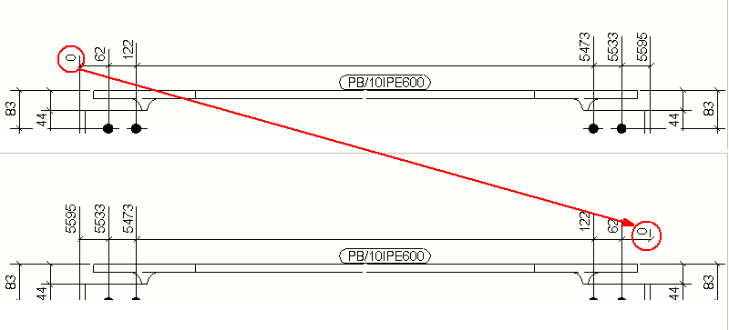 Set a new dimension start point | Tekla User Assistance