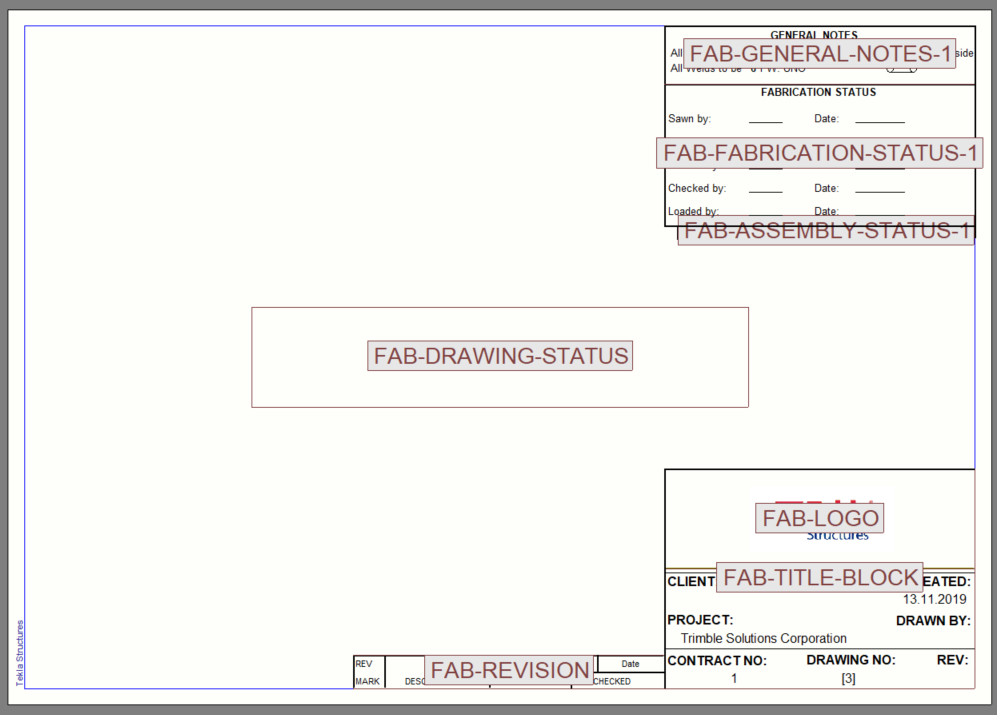 Example: Use different table sets for different drawing sizes within a drawing layout | Tekla ...