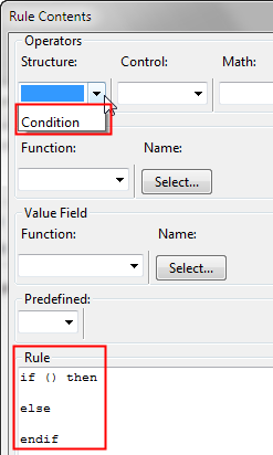 Conditional structure for row rules and formulas in Template Editor | Trimble User Assistance