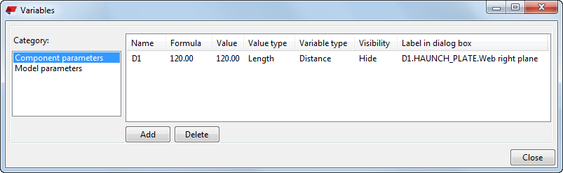Add a distance between component objects | Tekla User Assistance