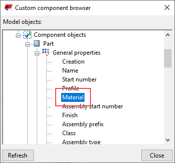 Example of a variable formula: Set the end plate material | Tekla User ...