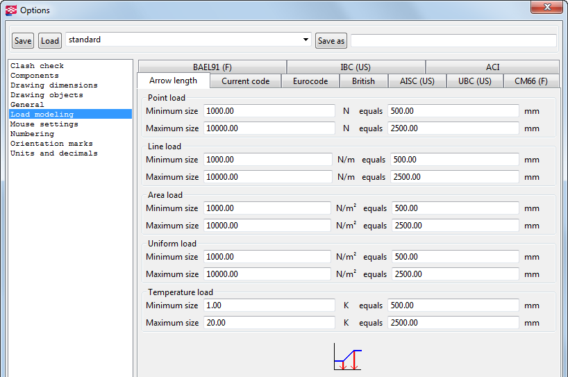 Scale loads in model views | Tekla User Assistance