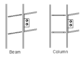 Shear tab plate connection (80) | Tekla User Assistance