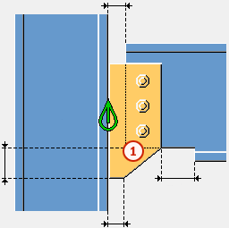 Column with shear plate (131) | Tekla User Assistance