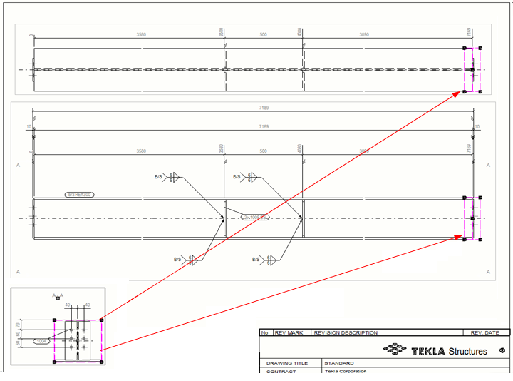 Modify, arrange and align drawing views | Tekla User Assistance