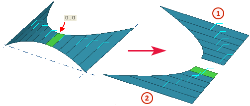 Unfold surface (21) | Tekla User Assistance