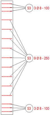 Dimension rebars with Rebar group dimensioning application | Tekla User Assistance