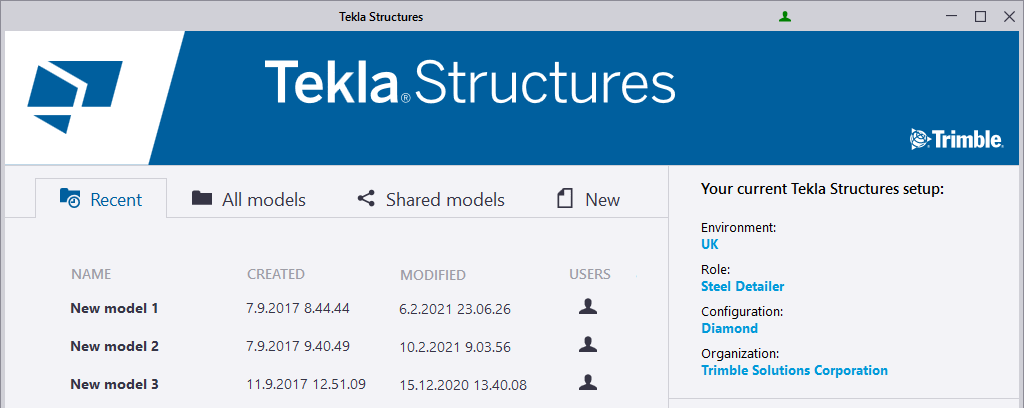 Start Tekla Structures | Tekla User Assistance
