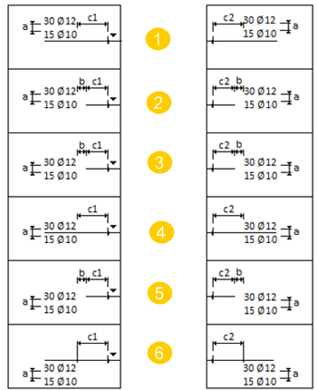 Dimension rebars with Rebar group dimensioning application | Tekla User Assistance
