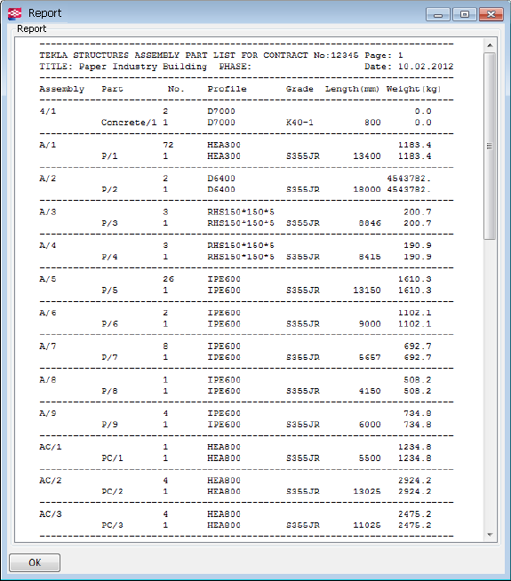 Check the numbering | Tekla User Assistance