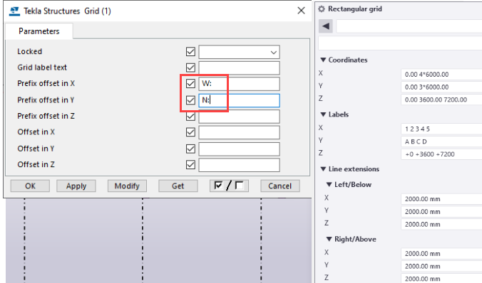 Customize drawing grid labels | Tekla User Assistance