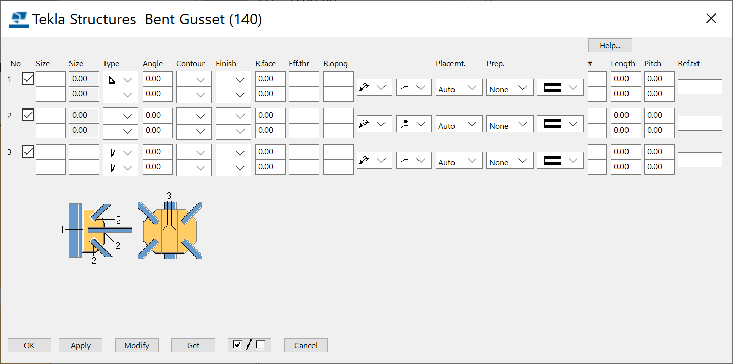 Welds in components | Tekla User Assistance