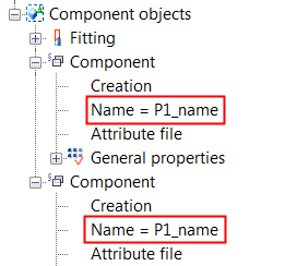 Example of a variable formula: Replace sub-components | Trimble User Assistance