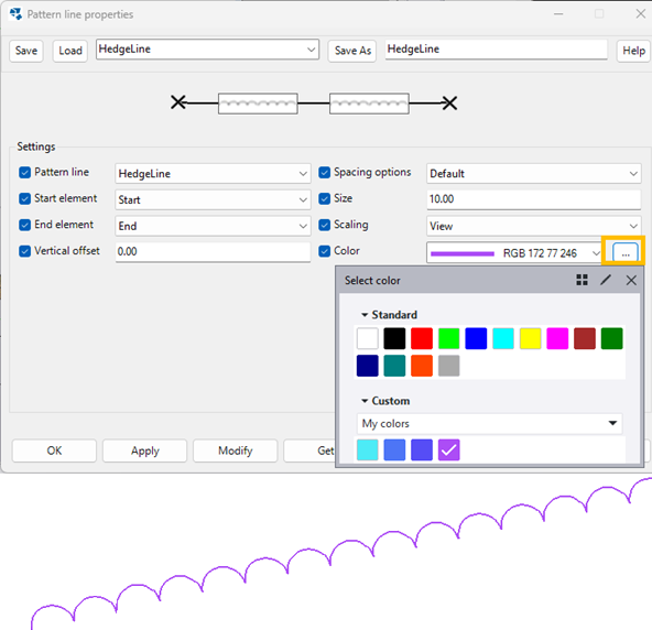 Enhancements in drawing colors and lines | Trimble User Assistance