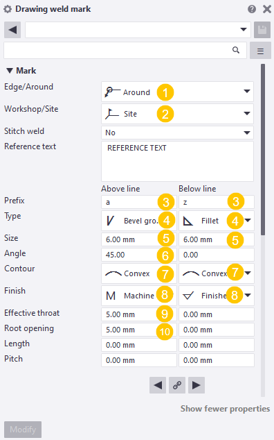 Show welds in drawings | Trimble User Assistance