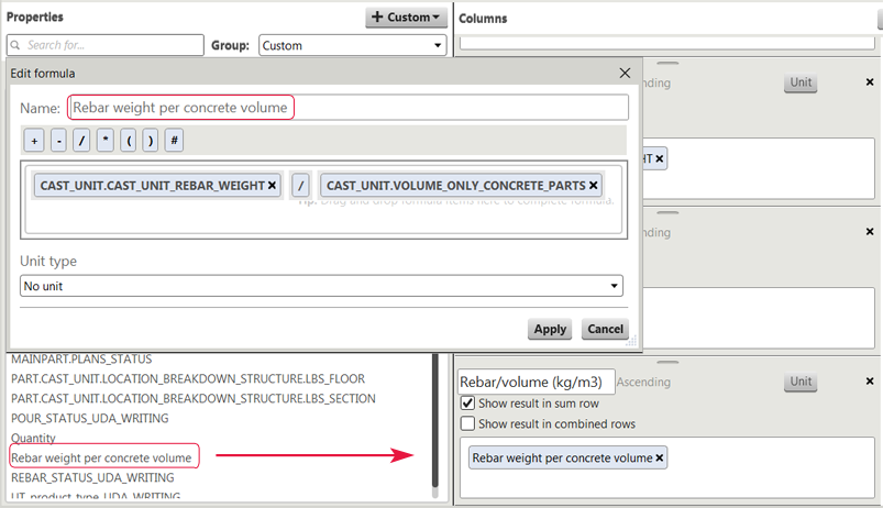 Create a custom formula in Organizer | Trimble User Assistance