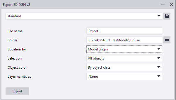 Export in 3D DGN format | Trimble User Assistance