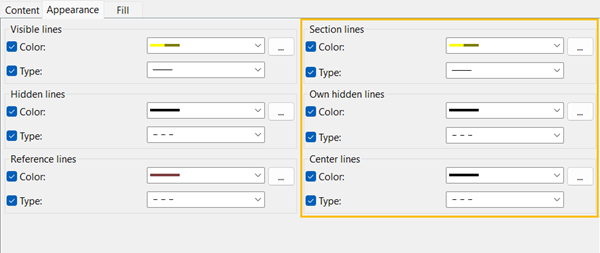 Enhancements in drawing colors and lines | Trimble User Assistance