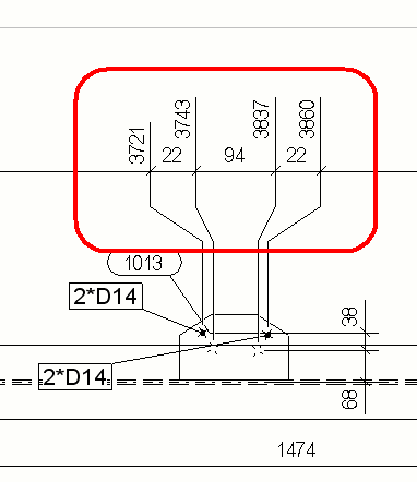 Create exaggerated dimensions | Trimble User Assistance
