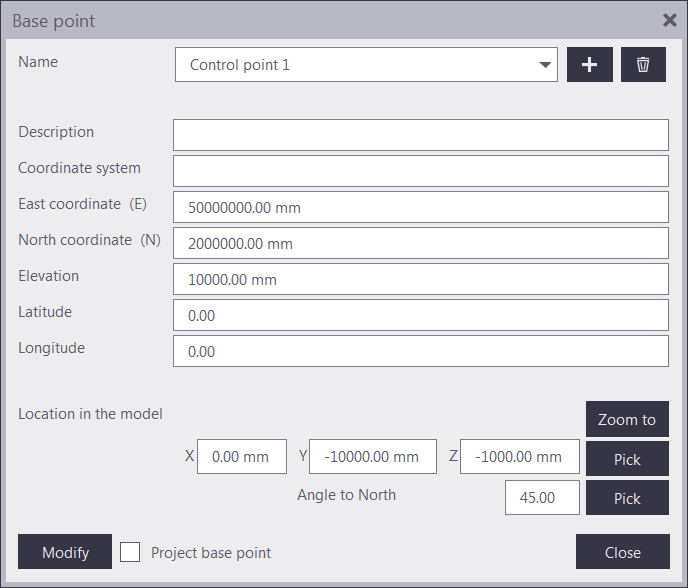 Example: Base point use in Layout manager | Trimble User Assistance