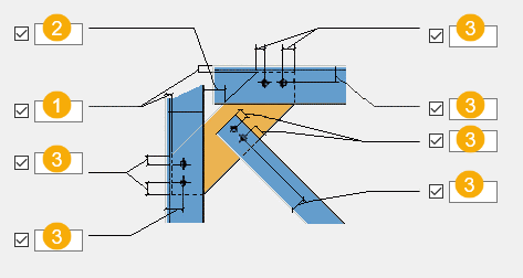 Bolted bridge brace (169) | Tekla User Assistance