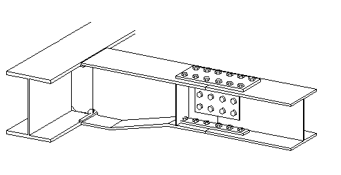 Beam to beam stub connection (135) | Tekla User Assistance