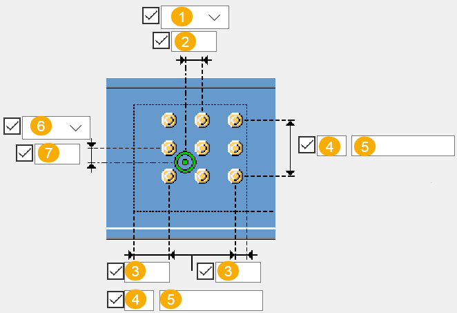 Twin profile connection plate (1046) | Tekla User Assistance
