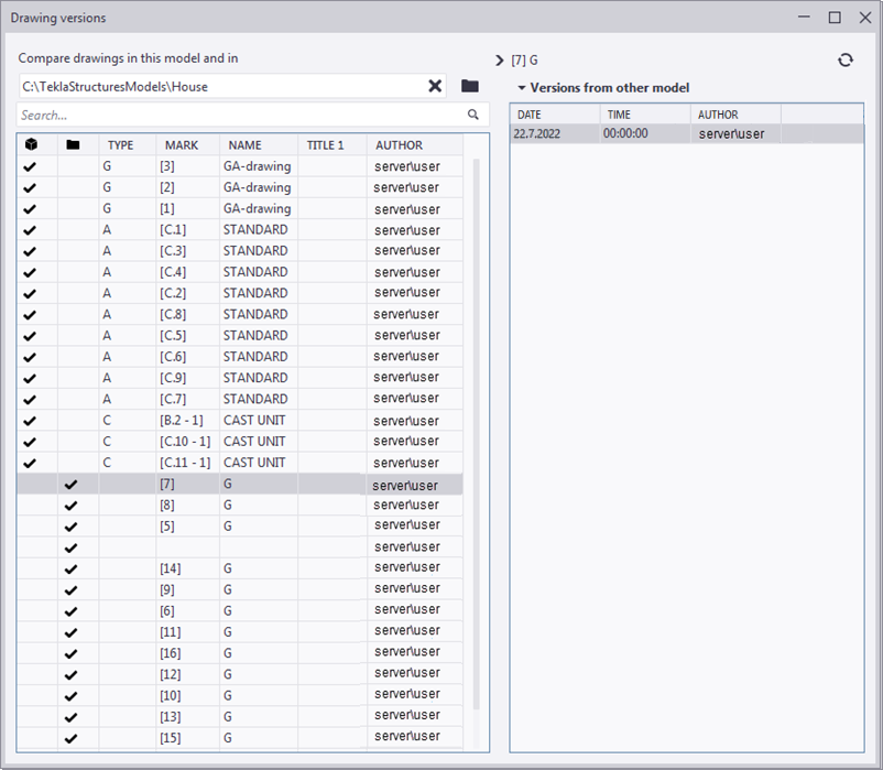 Version control for drawings | Trimble User Assistance