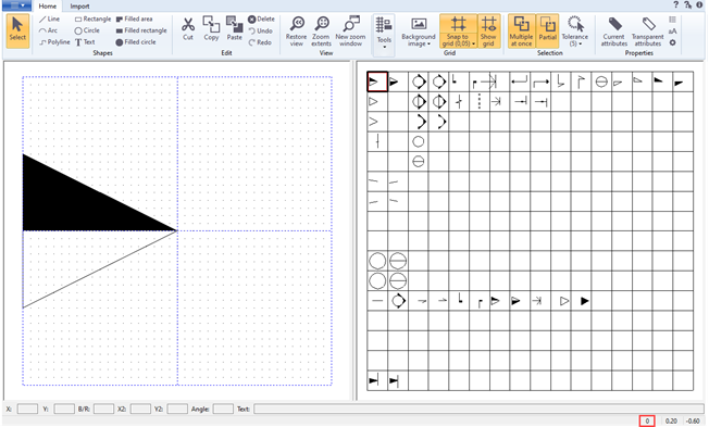 XS_SECTION_SYMBOL_LEFT_ARROW_SYMBOL | Trimble User Assistance