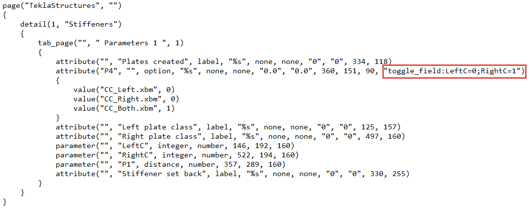 Example: Dim unavailable options in a custom component dialog | Trimble User Assistance