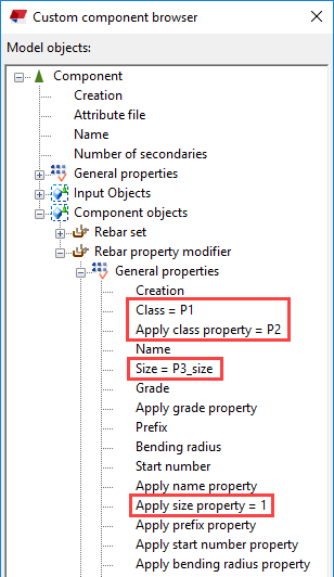 Examples of a variable formula: Rebar set modifiers in custom components | Tekla User Assistance